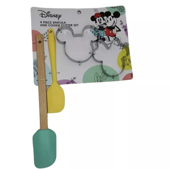 Disney | Kitchen | Disney Mickey Minnie Mouse 4 Piece Spatula Cookie ...